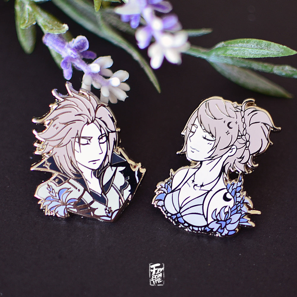 Ravus and Lunafreya Nox Fleuret FFXV Enamel Pins – Fiveonthe